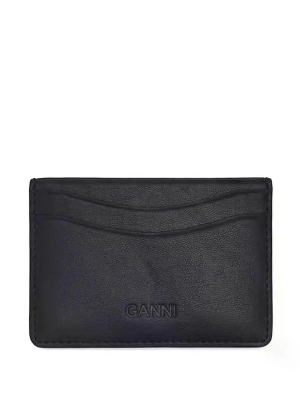 GANNI Bou Heart-stud Cardholder