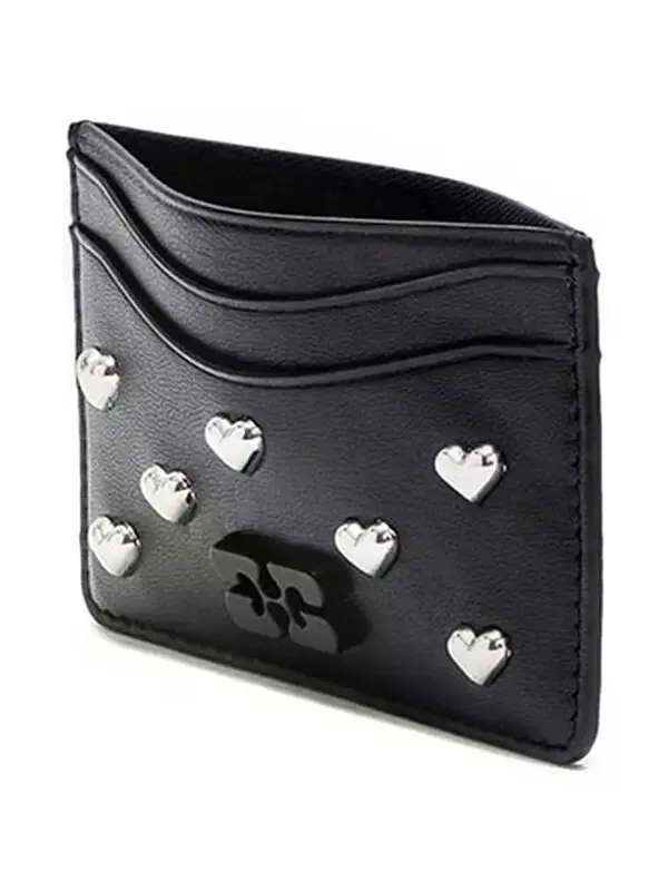 GANNI Bou Heart-stud Cardholder
