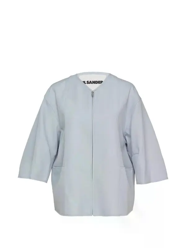 JIL SANDER Zip-up Gabardine Jacket