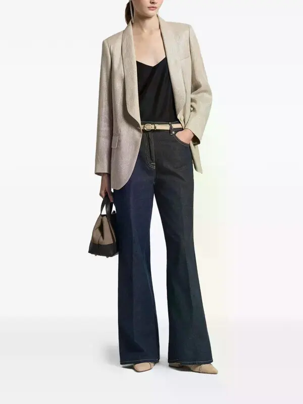 Peserico Herringbone Shawl Lapel Jacket
