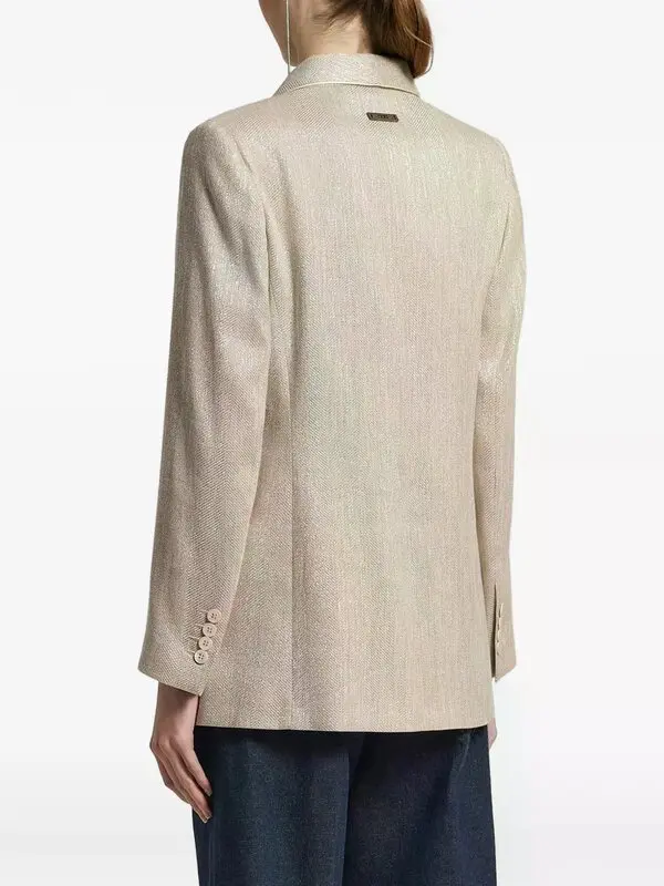 Peserico Herringbone Shawl Lapel Jacket