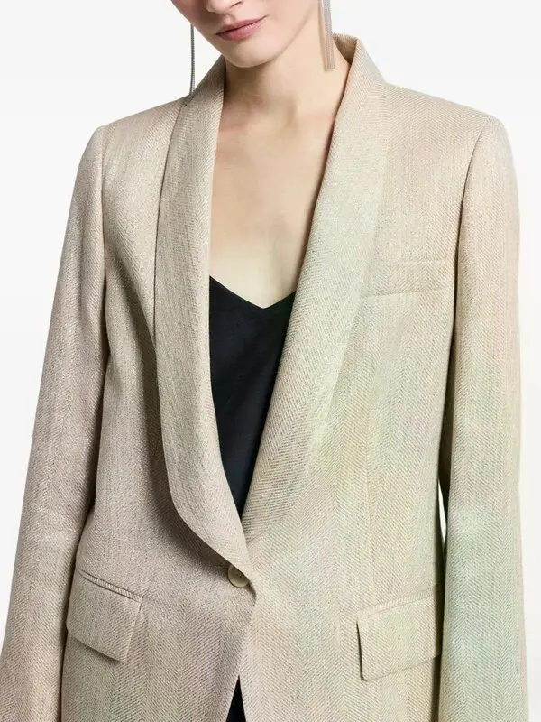 Peserico Herringbone Shawl Lapel Jacket