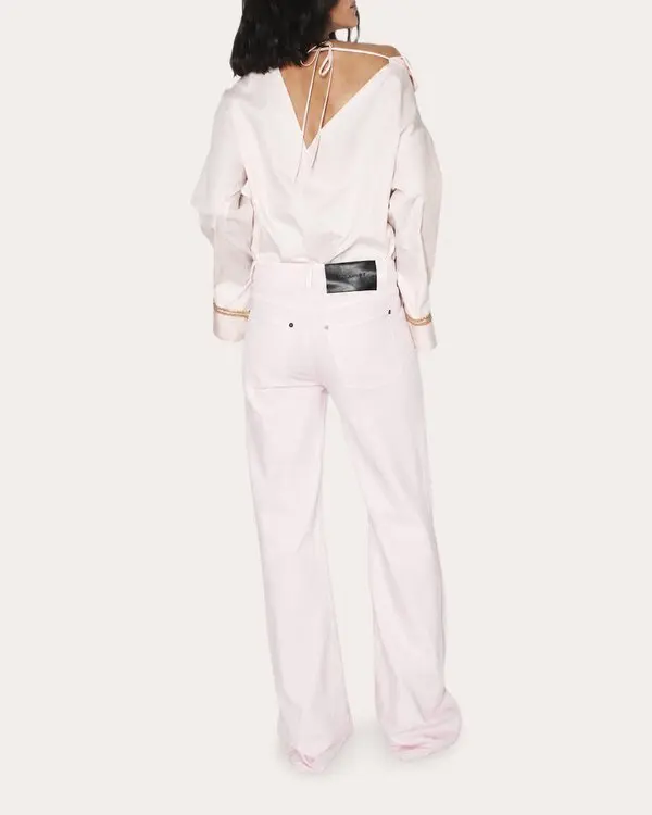 Hellessy Roze Grosgrain Tuxedo Jeans
