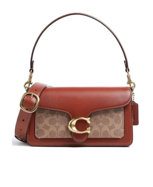COACH Tabby Monogram Printed Shoulder Bag - Brown