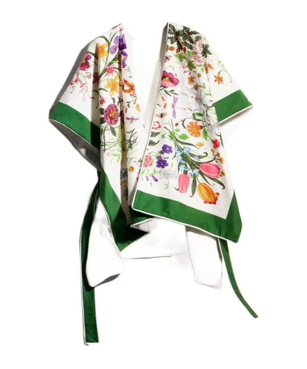 Gucci Printed Cotton Cape Dress - Multi-color