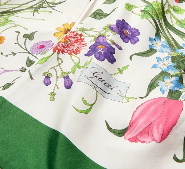 Gucci Printed Cotton Cape Dress - Multi-color
