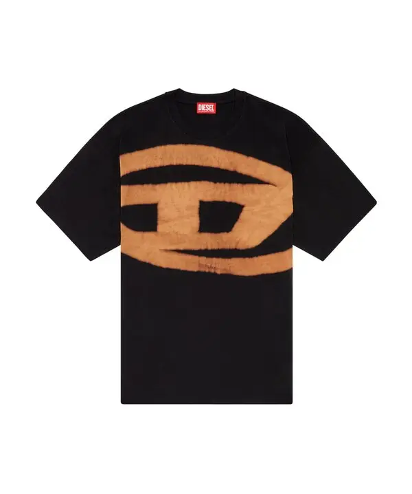 DIESEL® Oval D Logo Bleached Crewneck T-shirt