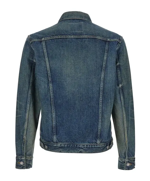 Saint Laurent Buttoned Long-sleeved Denim Jacket