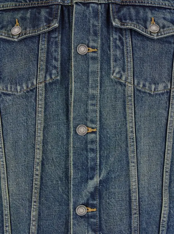 Saint Laurent Buttoned Long-sleeved Denim Jacket