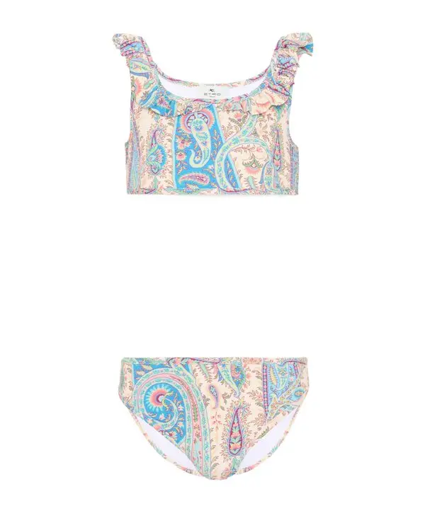 Etro Ruffled Paisley Print Swimwear Set - Multicolor