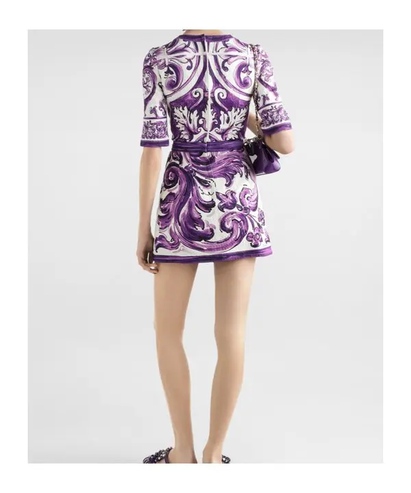 Dolce & Gabbana Majolica Printed Mini Dress