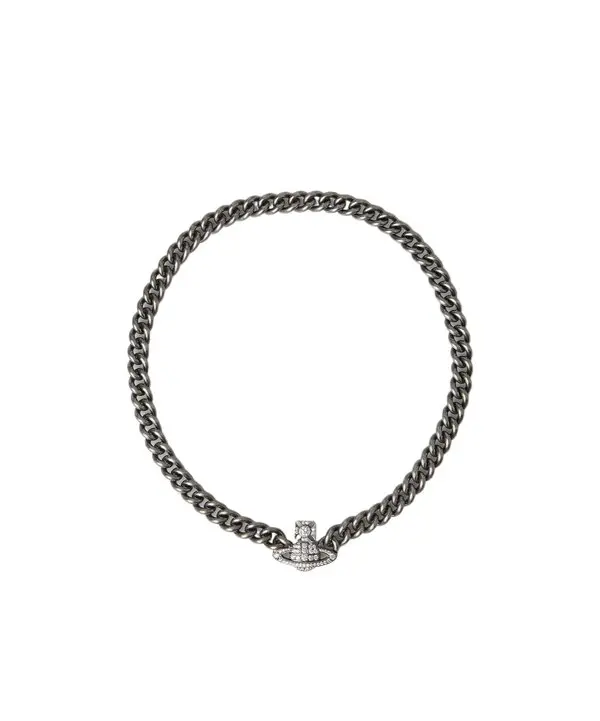 VIVIENNE WESTWOOD Embellished Orb Pendant Choker Necklace - Silver