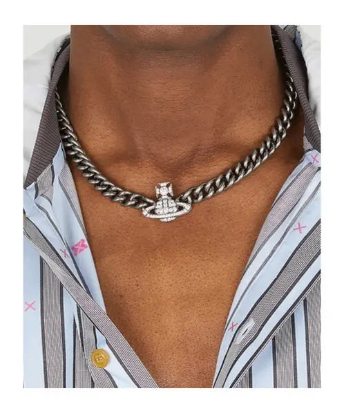 VIVIENNE WESTWOOD Embellished Orb Pendant Choker Necklace