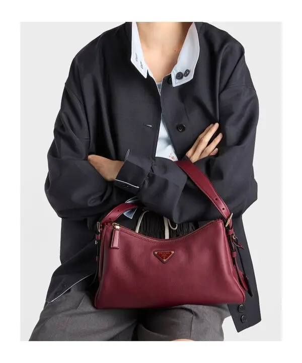 Prada Aimée Medium Leather Shoulder Bag