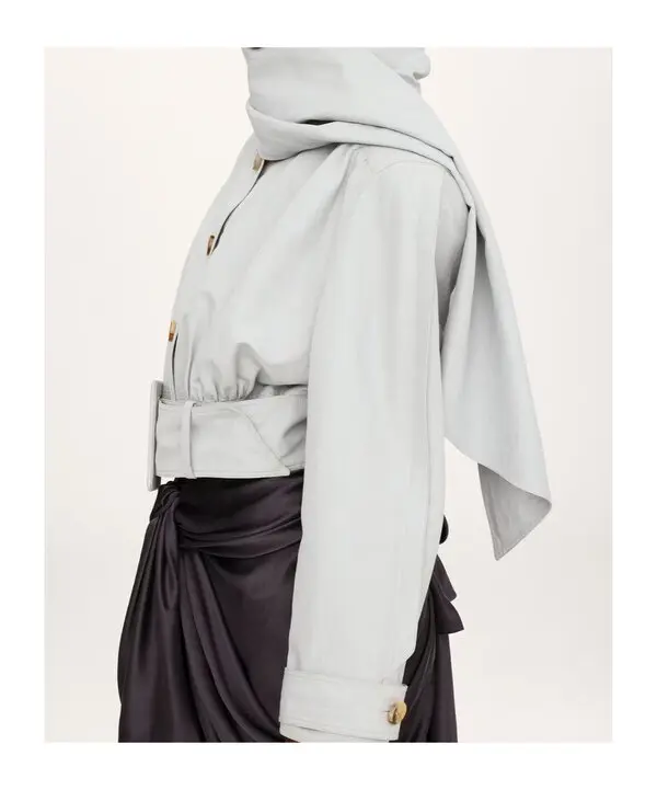 Chloé Belted Jacket With Detachable Scarf