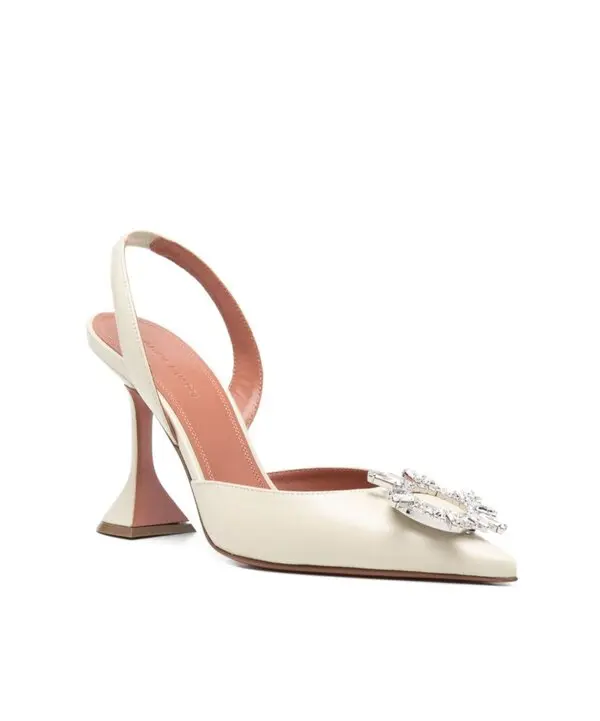 Amina Muaddi Pointed-toe High-heeled Sandals