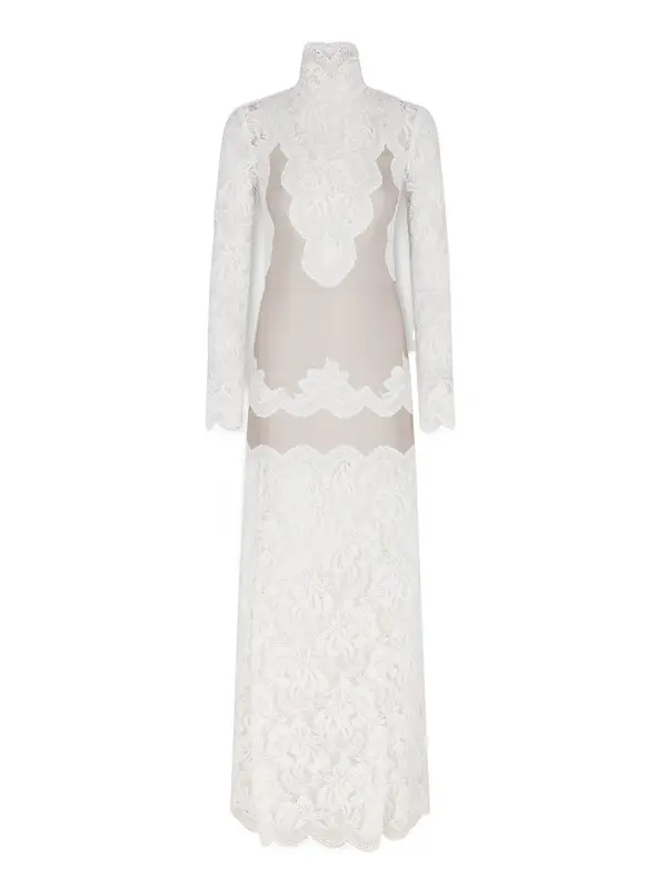 Rabanne Laced Jersey Long Dress