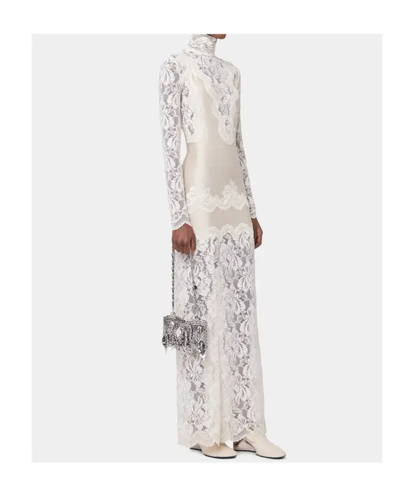 Rabanne Laced Jersey Long Dress