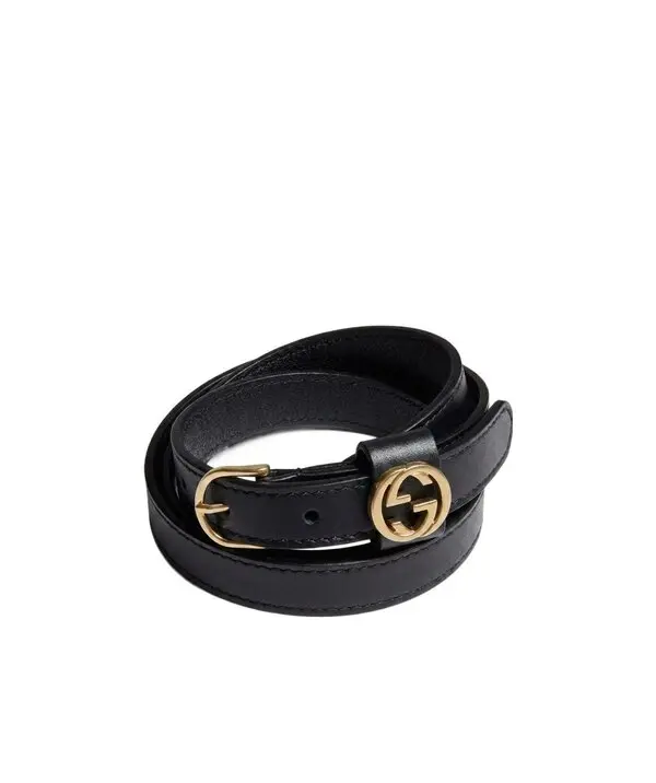Gucci Round Buckle Belt - Black