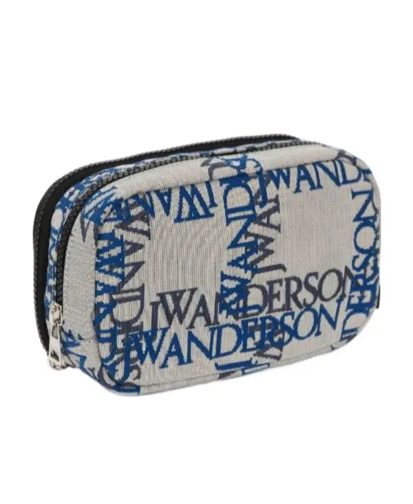 J.W.ANDERSON Jw Anderson Double Zipped Logo-jacquard Pouch