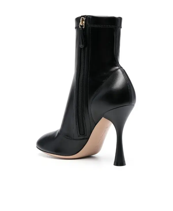 GIANVITO ROSSI Logo High-heeled Ankle Boots