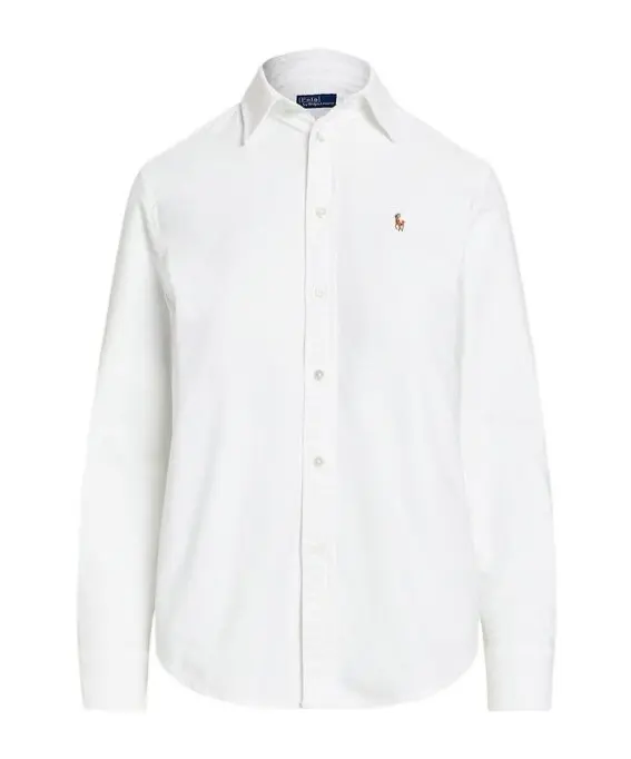 Polo Ralph Lauren Classic Fit Oxford Shirt With Embroidered Pony - White