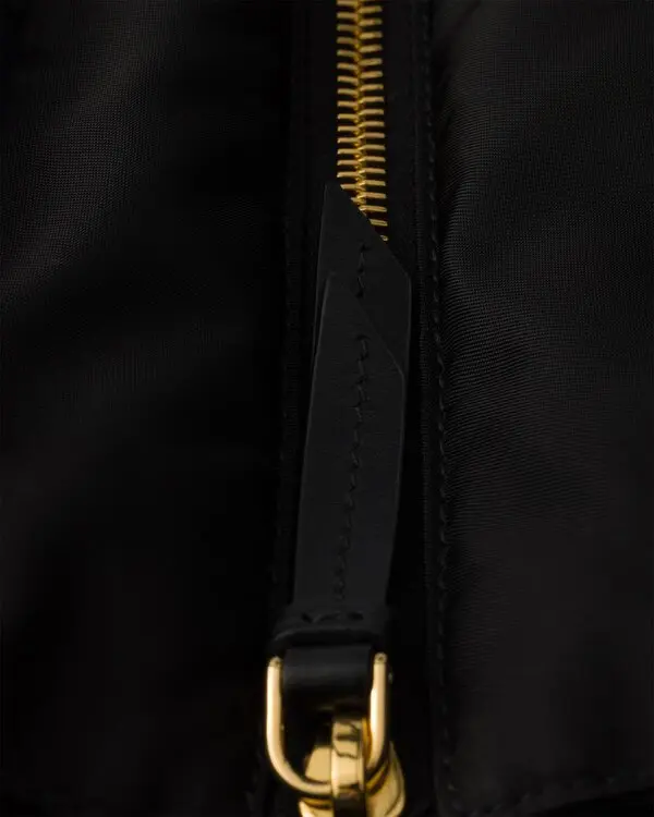 Prada Medium Re-nylon And Leather Tote Bag - Black