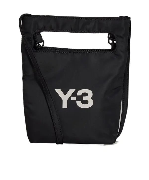 Y3 Logo Printed Mini Tote Bag - Black