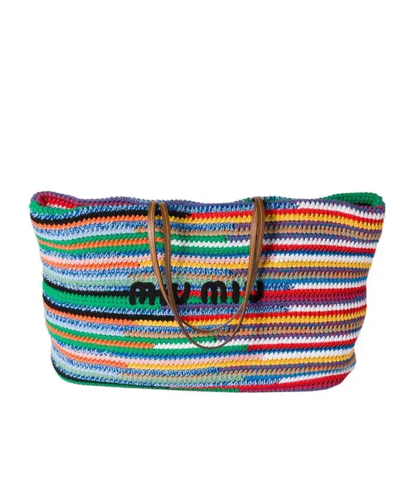 Miu Miu Crochet Large Handbag - Multicolor