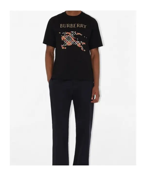 Burberry Logo Detailed Crewneck T-shirt - Black