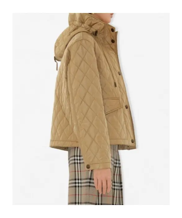 Burberry Hooded Quilted Jacket - Flaxen