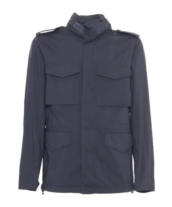Aspesi High-neck Zip-up Jacket - Black