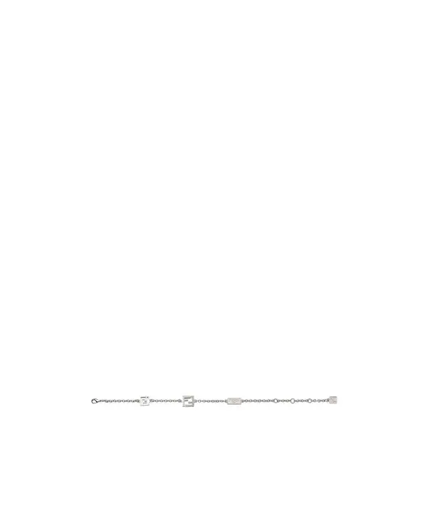 Fendi Logo Charm Chain Bracelet - Gray