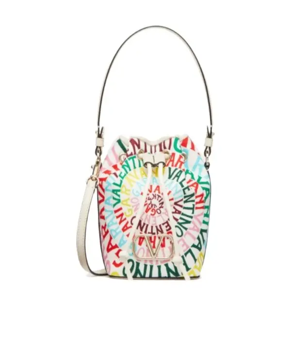 Valentino Garavani Escape Ring Printed Bucket Shoulder Bag - Multicolor