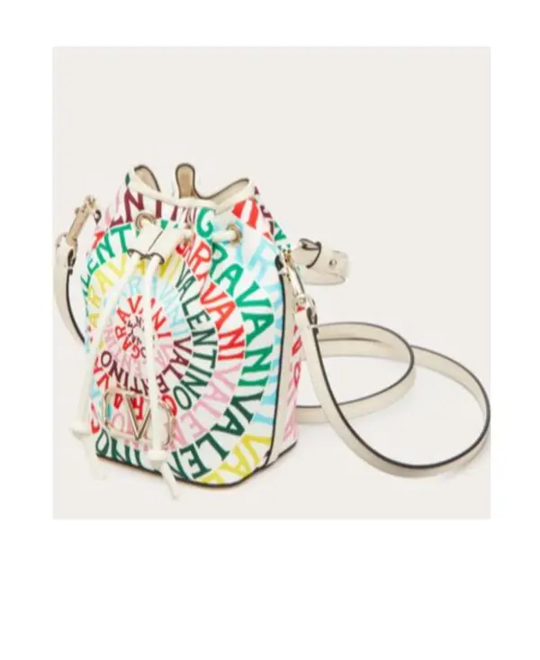 Valentino Garavani Escape Ring Printed Bucket Shoulder Bag