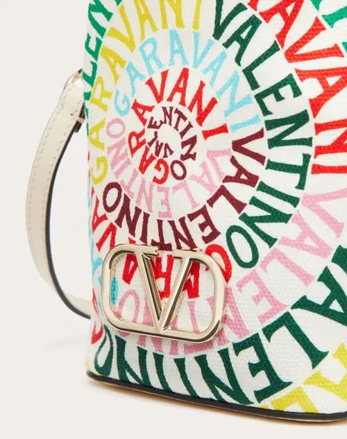 Valentino Garavani Escape Ring Printed Bucket Shoulder Bag