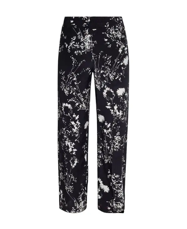 Victoria Beckham Floral Printed High Waist Wide Leg Trousers - No
