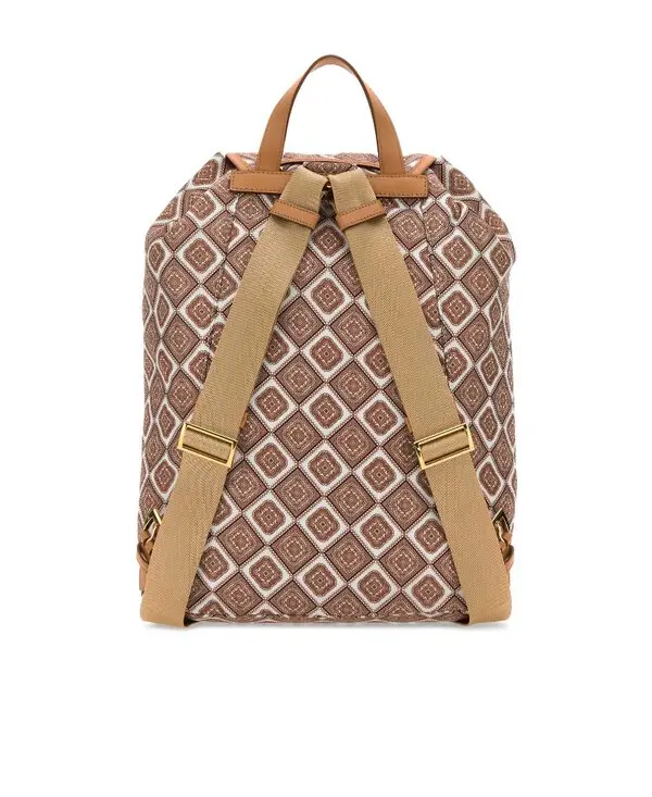 Prada Geometric Pattern Backpack - Brown