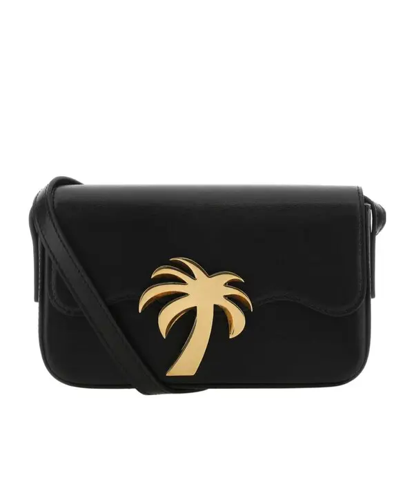 Palm Angels Palm Tree Plaque Foldover Top Crossbody Bag