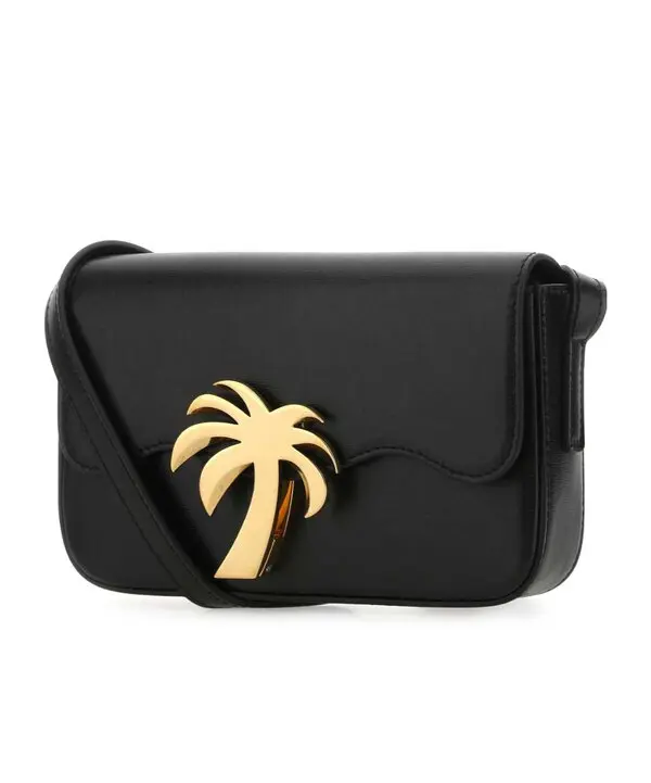 Palm Angels Palm Tree Plaque Foldover Top Crossbody Bag