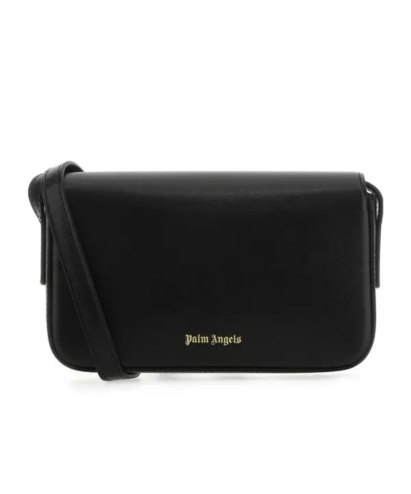 Palm Angels Palm Tree Plaque Foldover Top Crossbody Bag