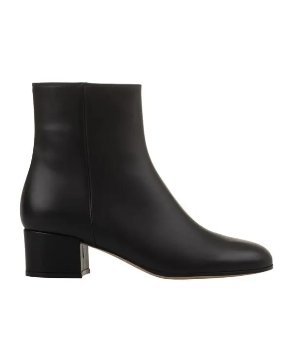 GIANVITO ROSSI Leather Ankle Boots - Black