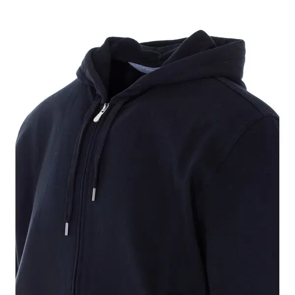 Brunello Cucinelli Techno Cotton Zip-up Hooded Sweatshirt - Black
