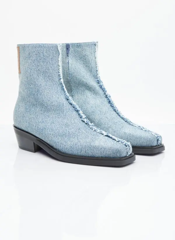 Y/project Denim Ankle Boots