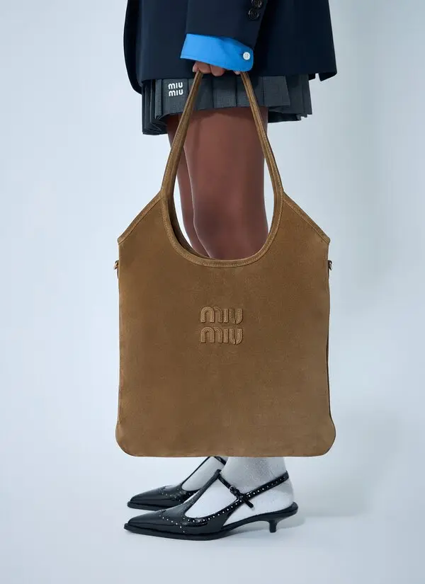 Miu Miu Suede Shoulder Bag - Multicolor