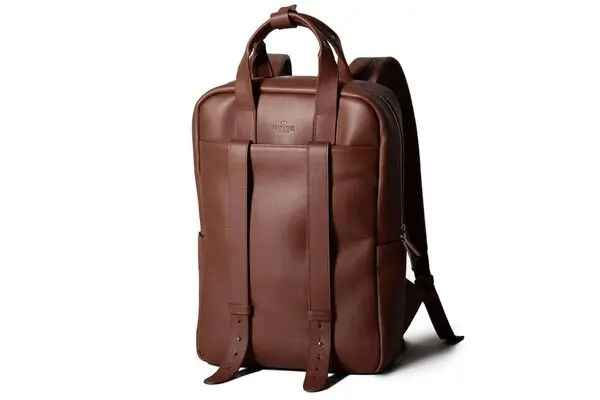 HARBER LONDON City Backpack Deep Full-grain Leather - Brown