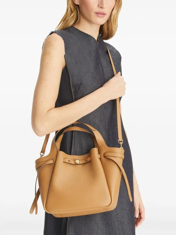 Tory Burch Romy Small Leather Tote - Brown