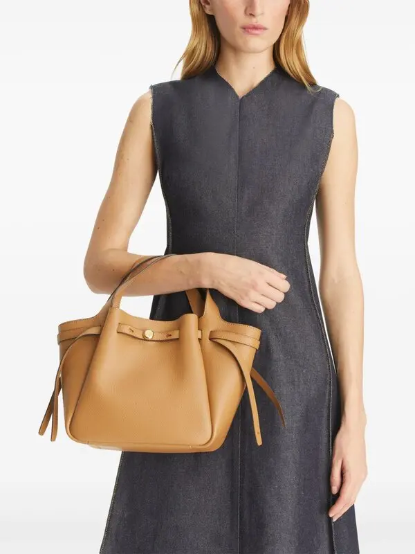 Tory Burch Romy Small Leather Tote - Brown
