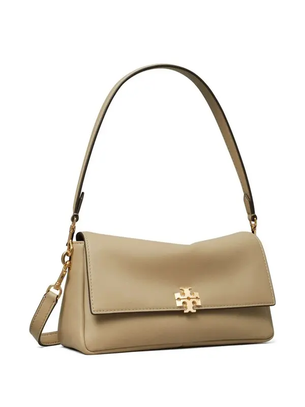 Tory Burch Small Charlie Leather Shoulder Bag - Grey