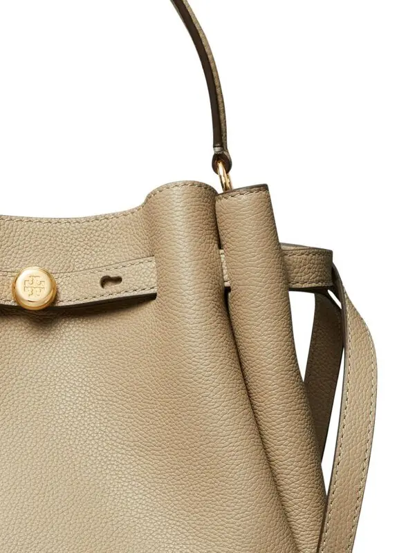 Tory Burch Romy Leather Bucket Bag - Grey